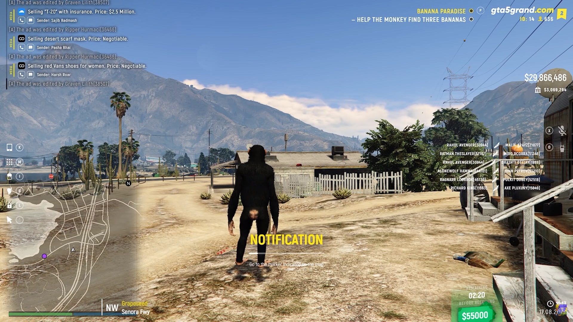 Quests in the GTA 5RP.